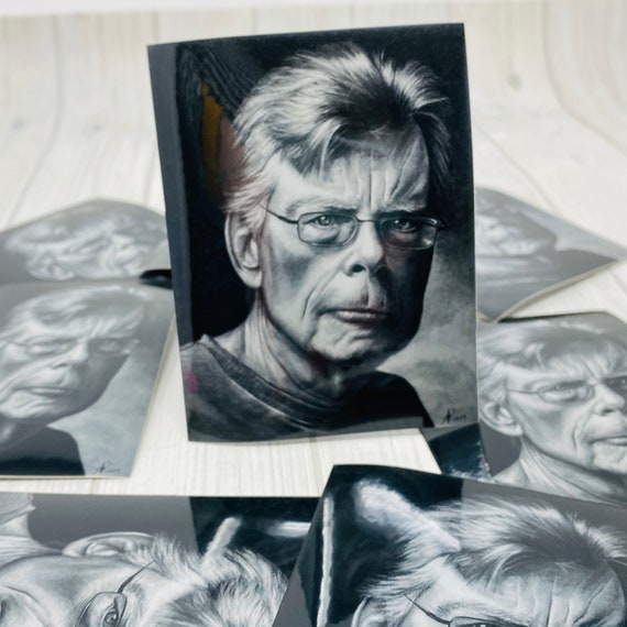 Vinyl Sticker Stephen King Portrait Drawing Fan Books | Etsy