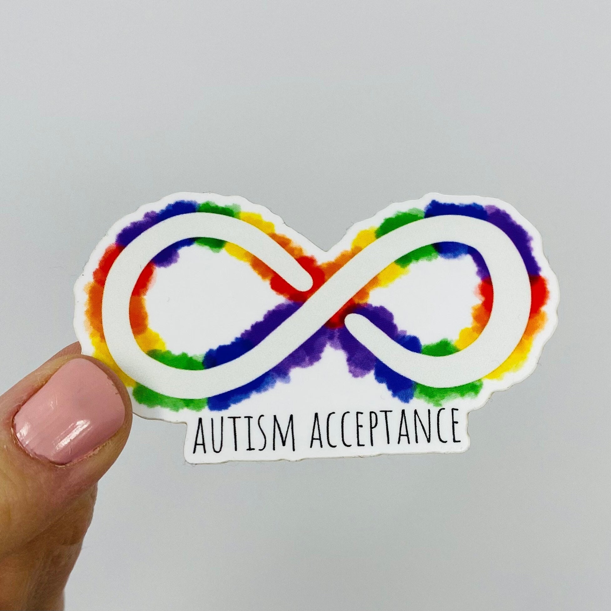 Autism Acceptance Sticker, Infinity Rainbow, Autism Awareness, Autistic ...