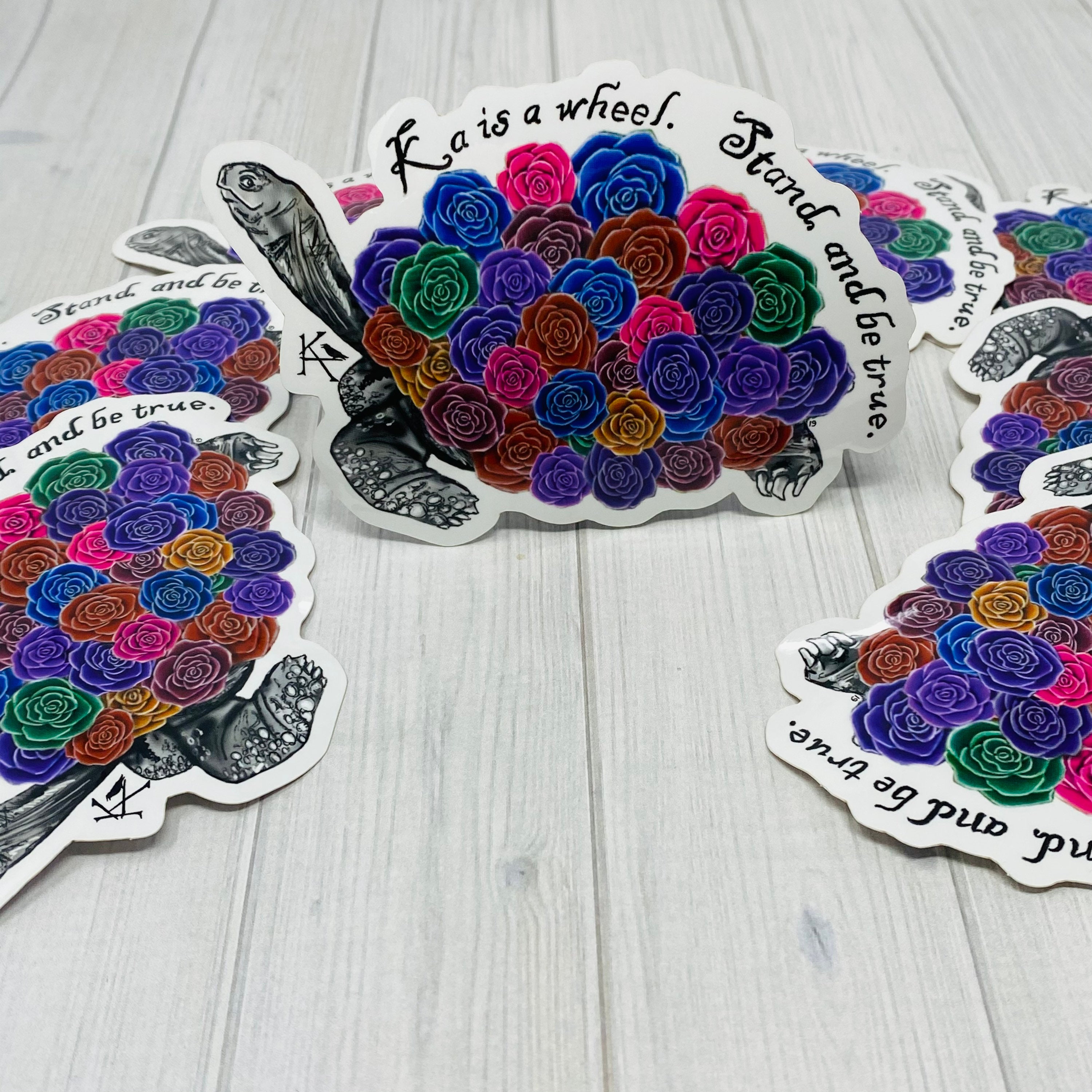 LARGE Vinyl Sticker Ka is a Wheel Stand and Be True | Etsy