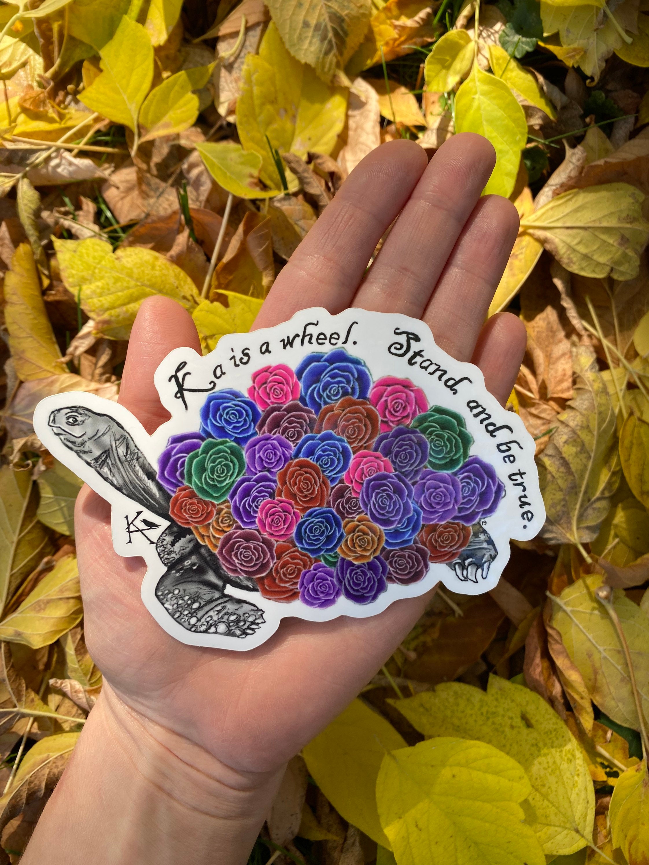 LARGE Vinyl Sticker Ka is a Wheel Stand and Be True | Etsy