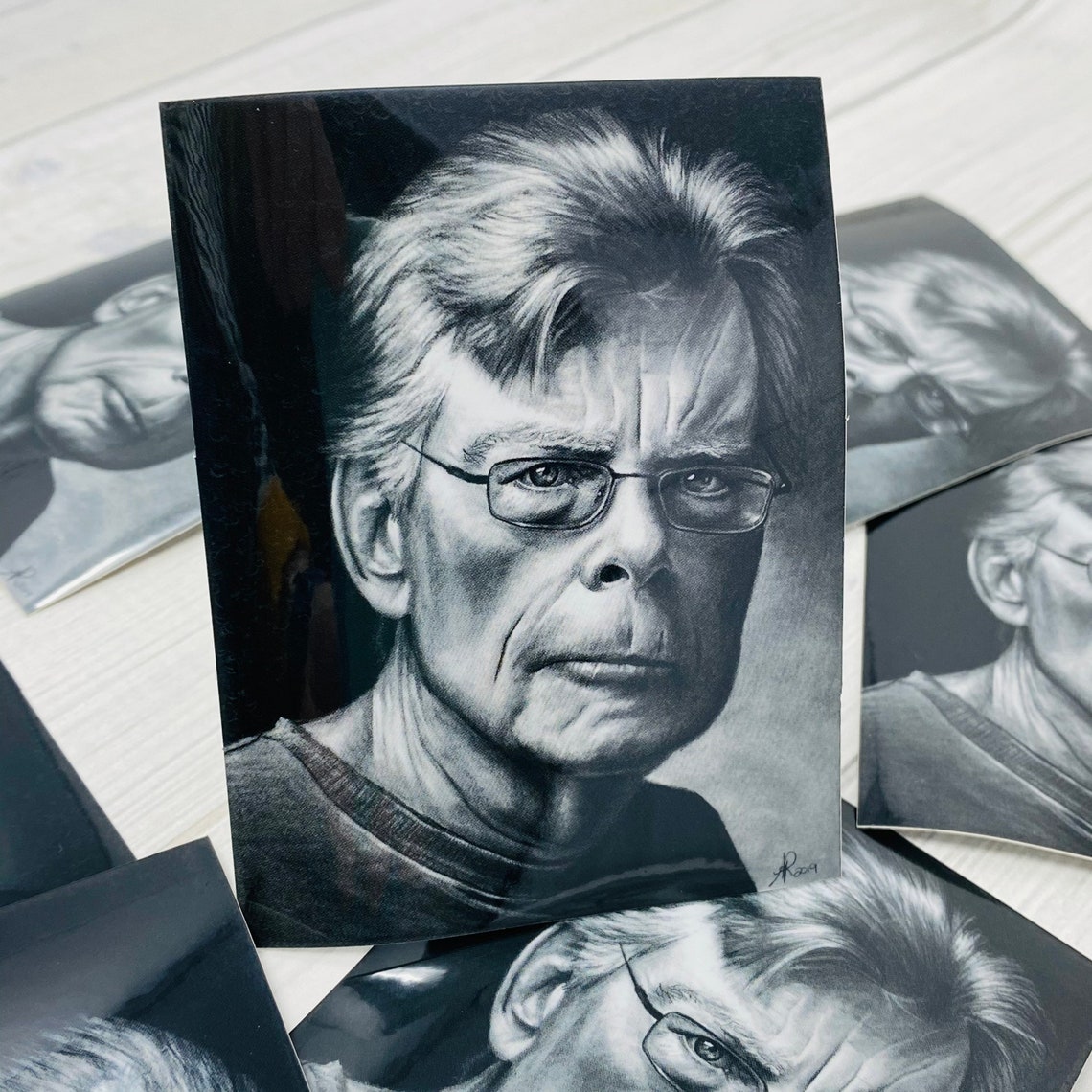 Vinyl Sticker Stephen King Portrait Drawing Fan Books - Etsy Denmark