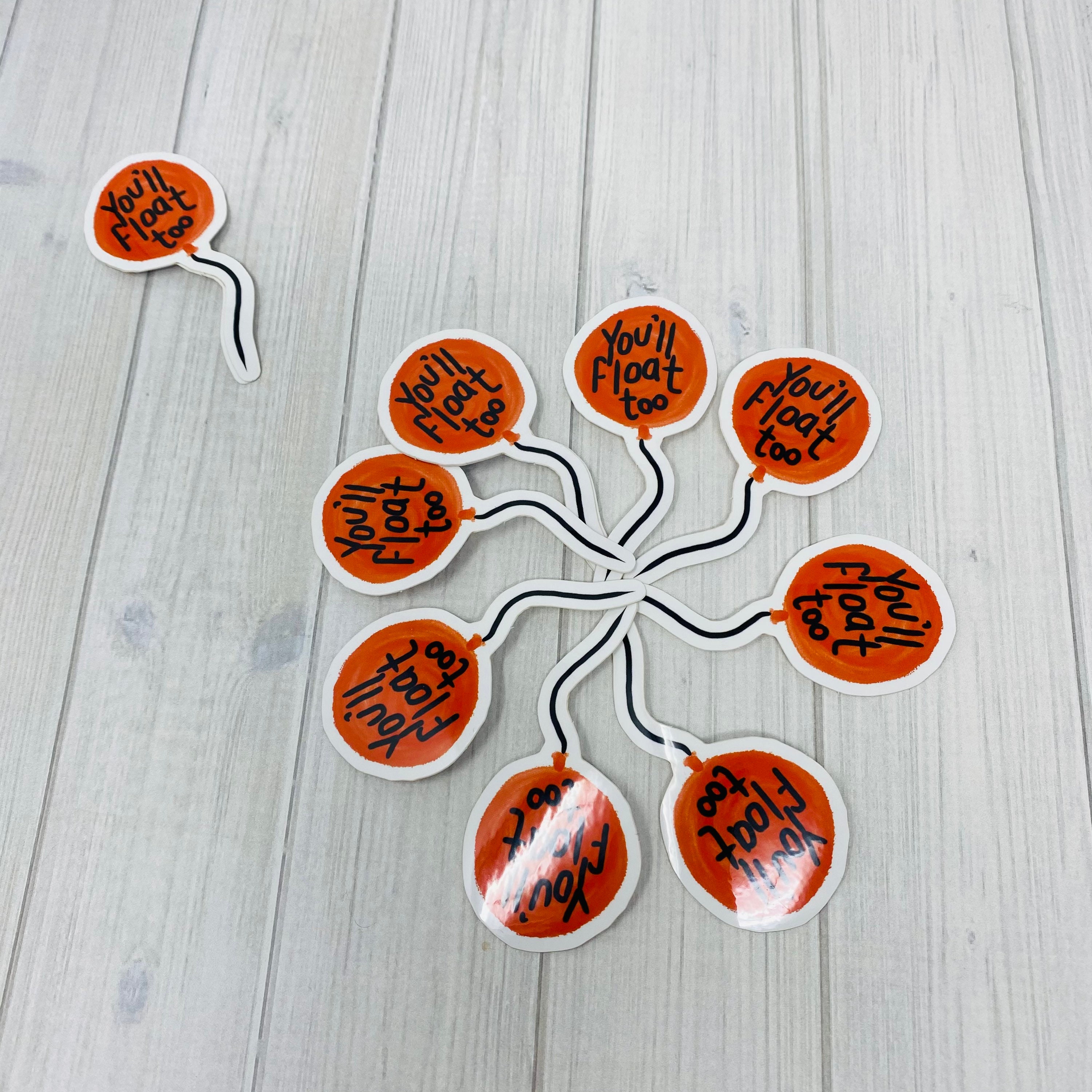 Vinyl Sticker It Clown Youll Float Too Red Balloon | Etsy