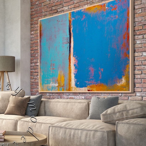 Large Colorful Art - Etsy