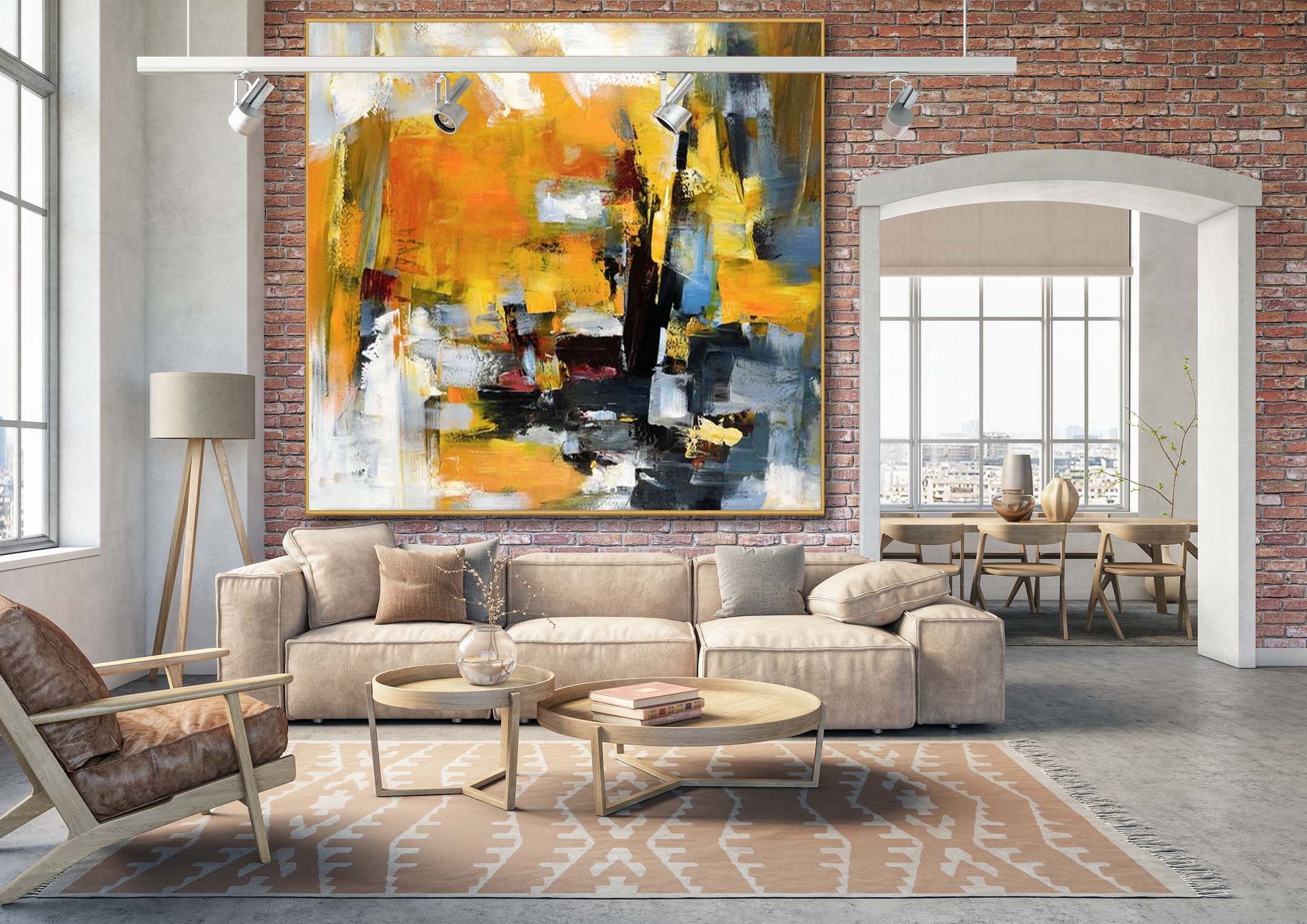 Large Abstract Painting Original Framed Modern Wall Art - Etsy
