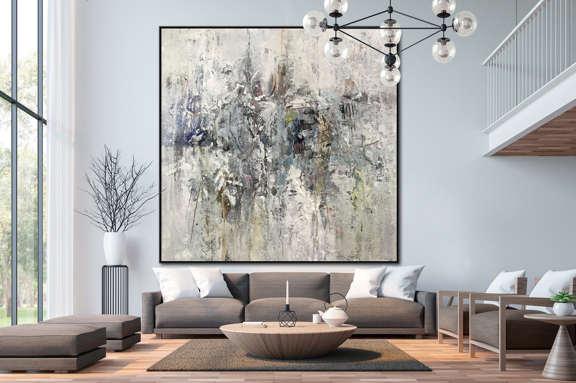 Framed Original Abstract Painting Textured Large Modern - Etsy