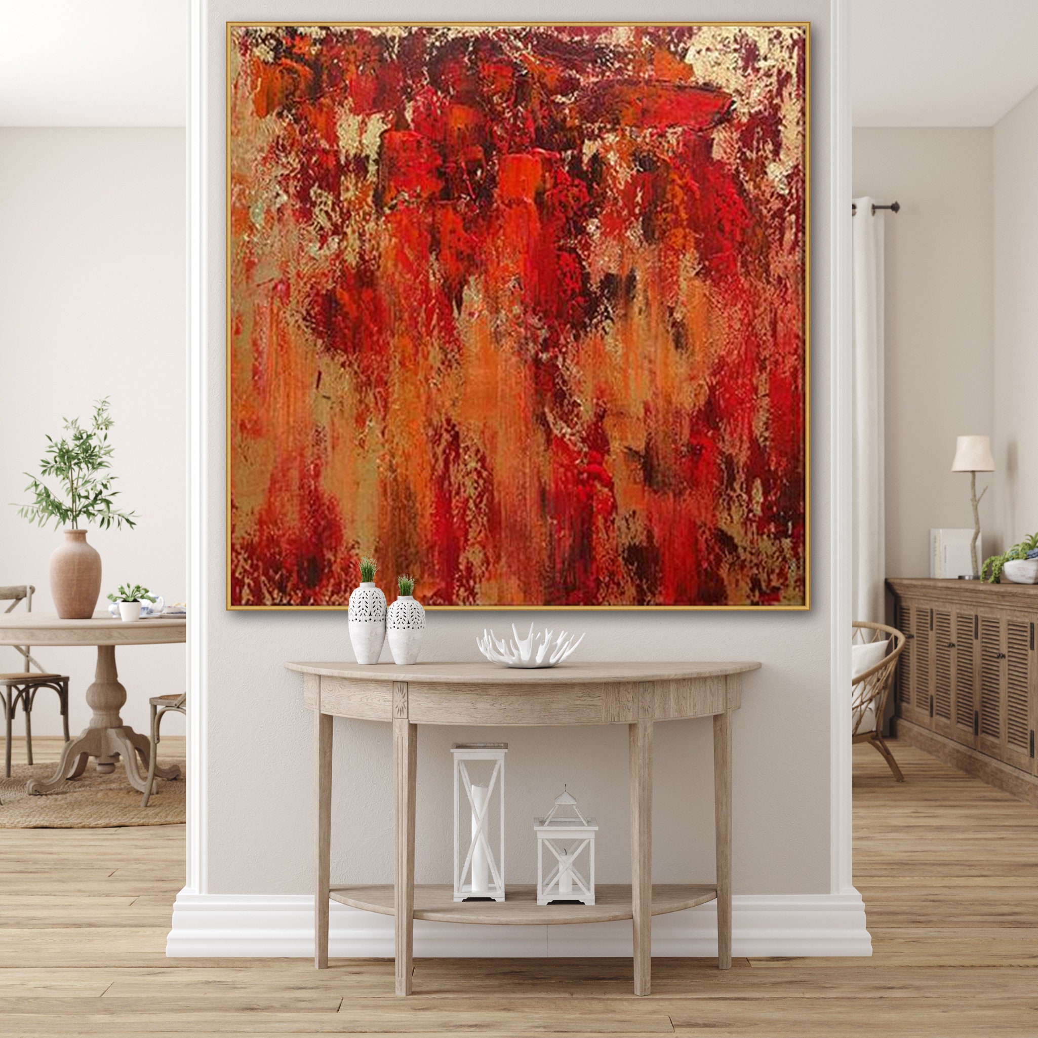 Large Original Abstract Painting Oversize Canvas Framed - Etsy