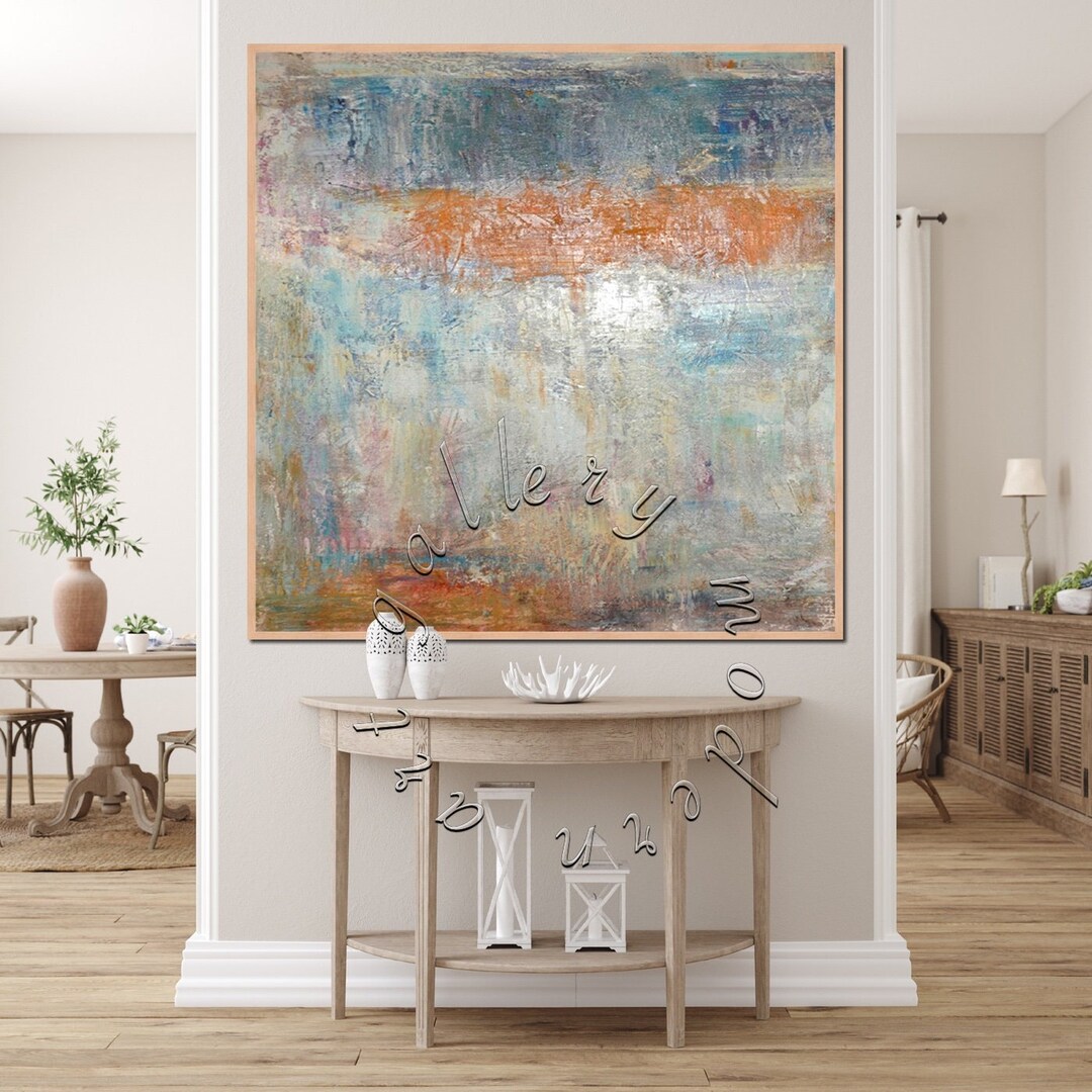 Hand Painted Abstract Art, Extra Large Abstract Painting, Framed ...