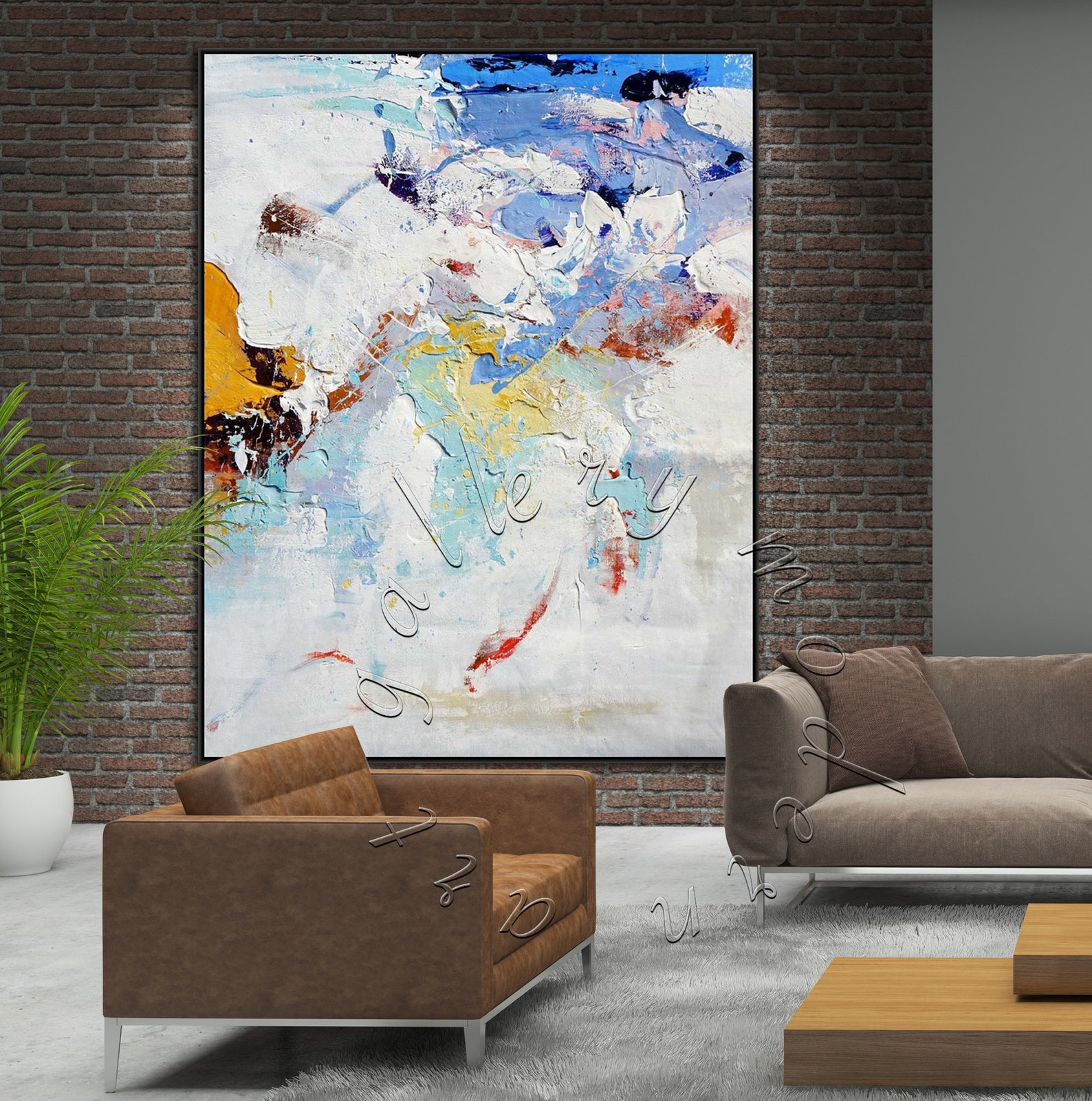 Large Abstract Original Painting Framed Large Modern Oversize - Etsy