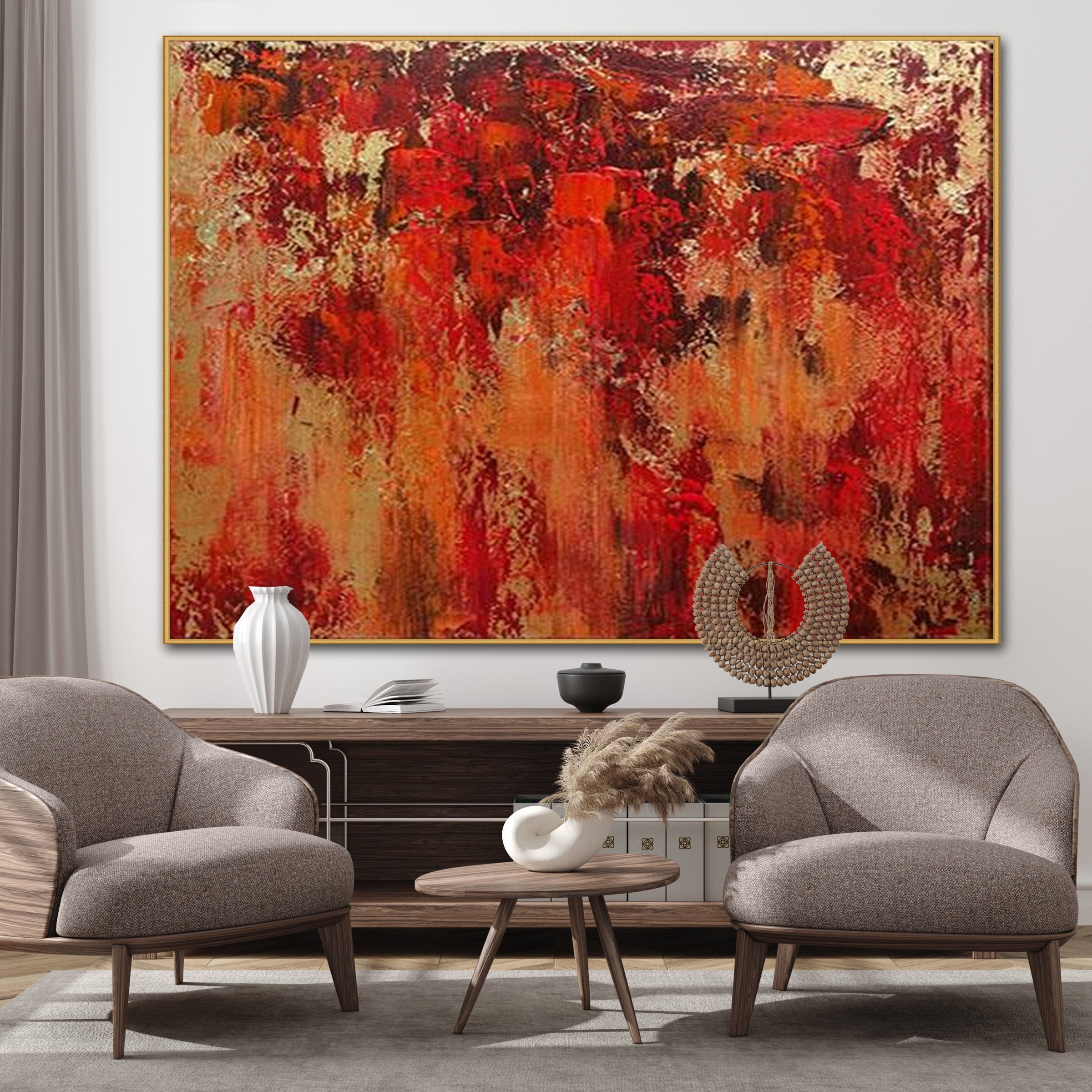Large Original Abstract Painting Oversize Canvas Framed - Etsy