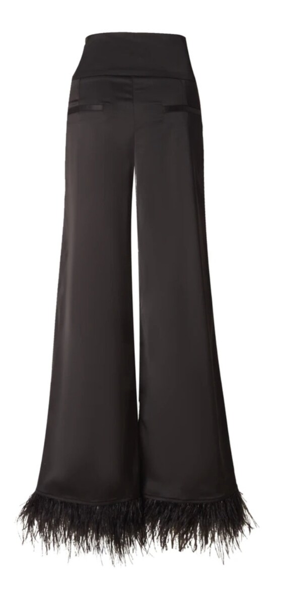 Silk Long Bell Bottom Pent With Long Edge | Etsy