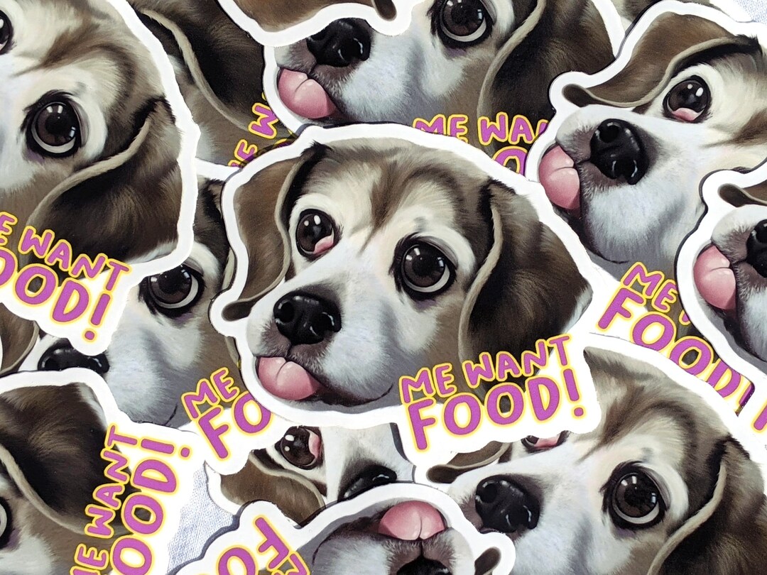 Me Want Food 3.75 X 2.75 Vinyl Glossy Sticker - Etsy