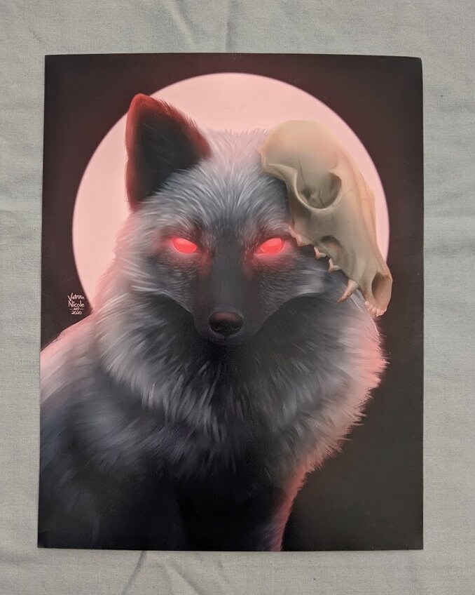Silver Fox Reaper Luster Art Print Animal Wall Art, Wildlife Poster ...