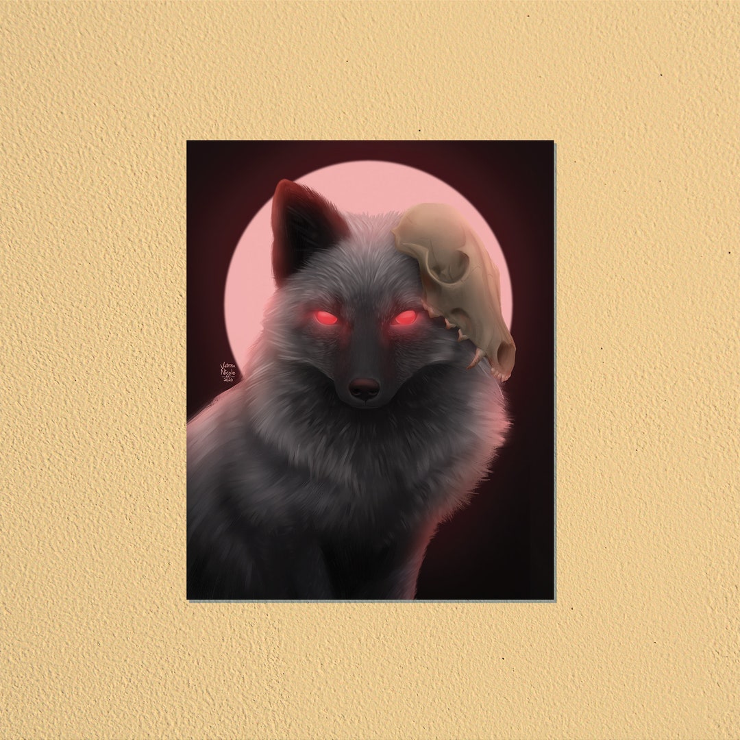 Silver Fox Reaper Luster Art Print Animal Wall Art - Etsy