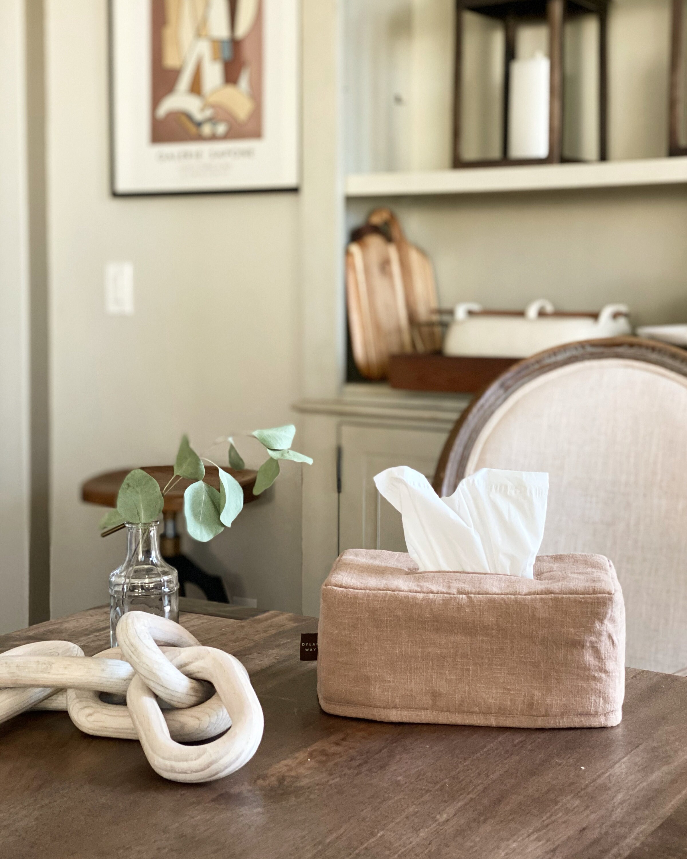 Natural Linen Tissue Box Cover, Padded Insert, Home Decor - Etsy