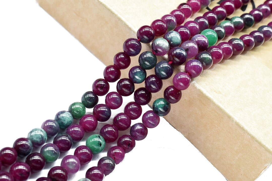 Ruby Zoisite Smooth Bead/handmade Jewelry/jewelry Making Craft/natural ...