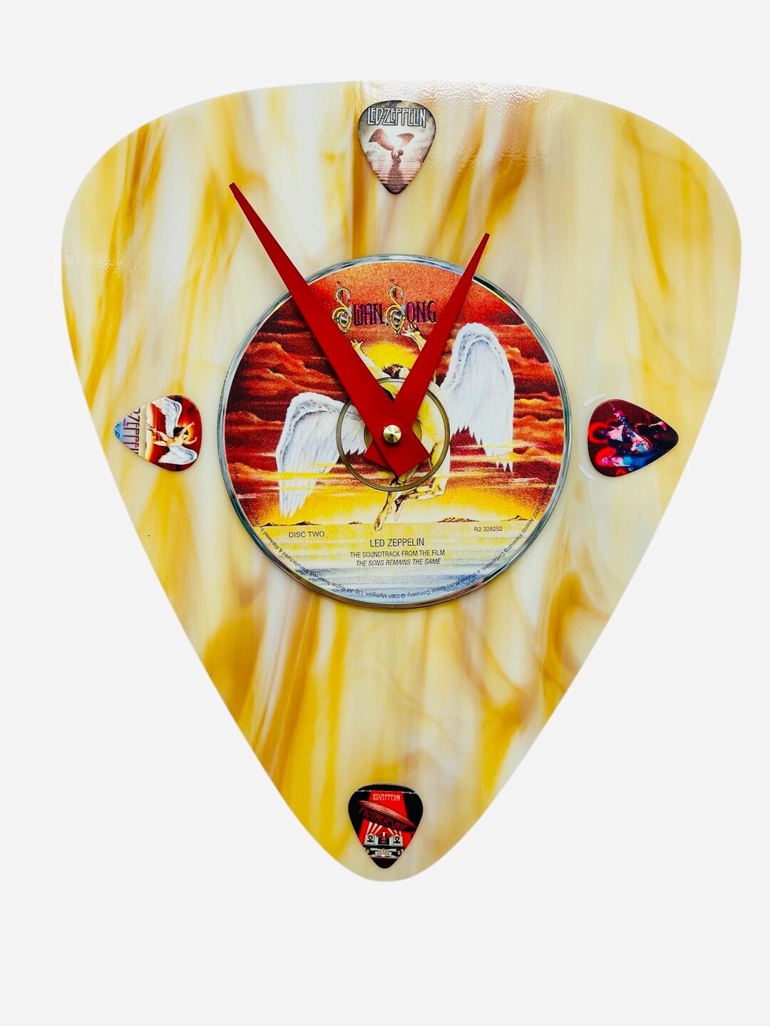 Led Zeppelin Art Glass CD Wall Clock - Etsy