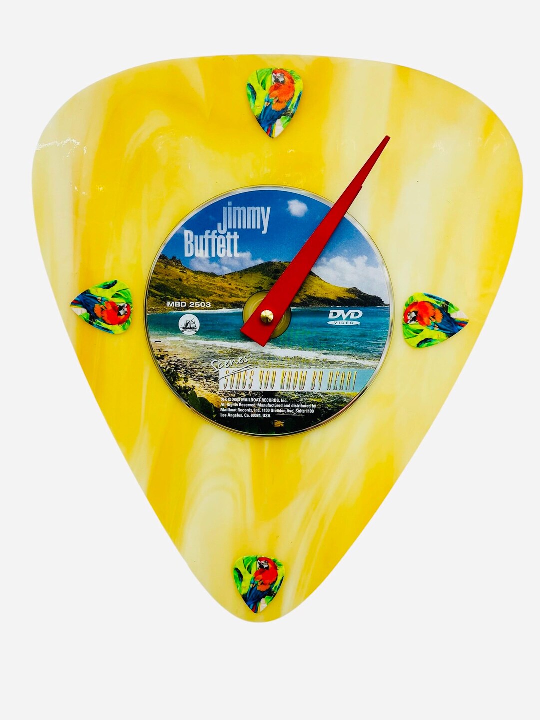 Jimmy Buffet Art Glass CD Wall Clock - Etsy
