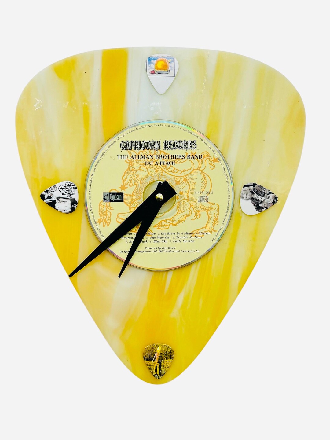 Allman Brothers Art Glass CD Wall Clock - Etsy