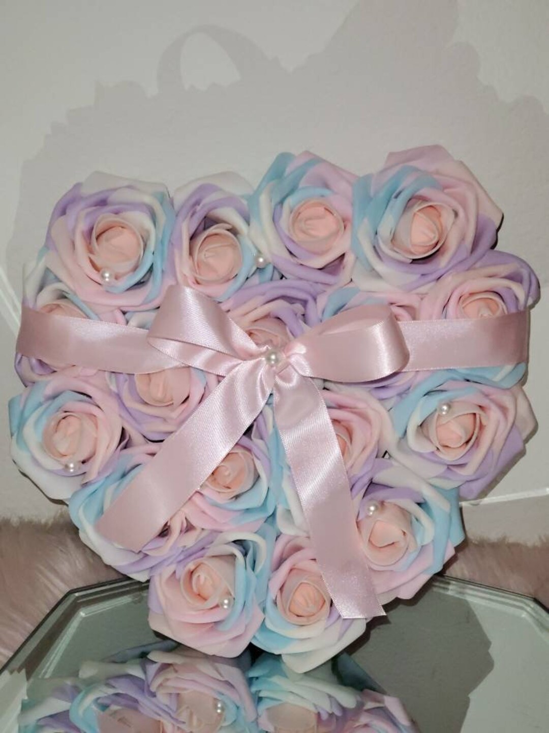 Heart Shaped Flower Wall Decor - Etsy