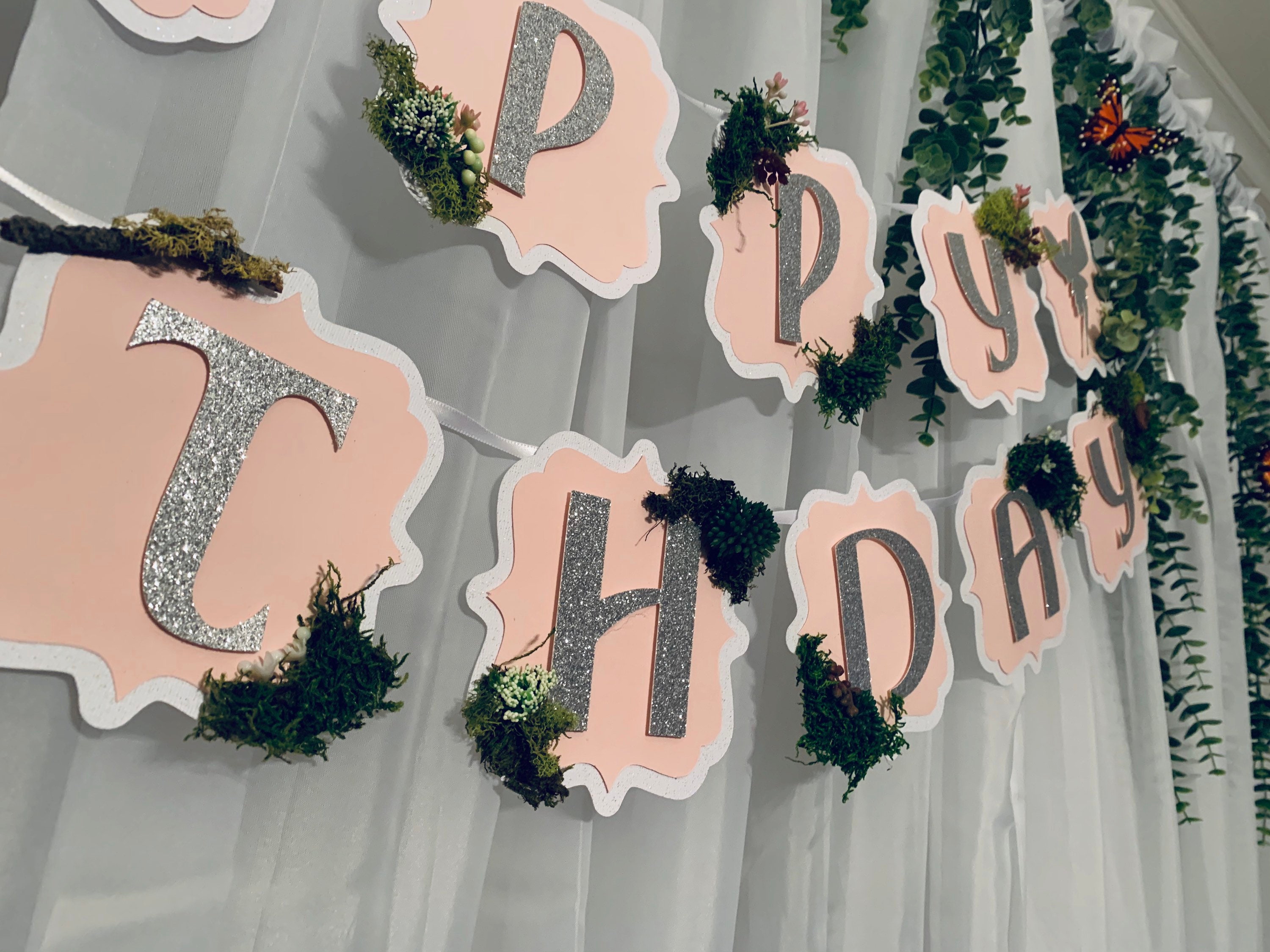 Enchanted Forest Birthday Banner Fairy Birthday Banner | Etsy