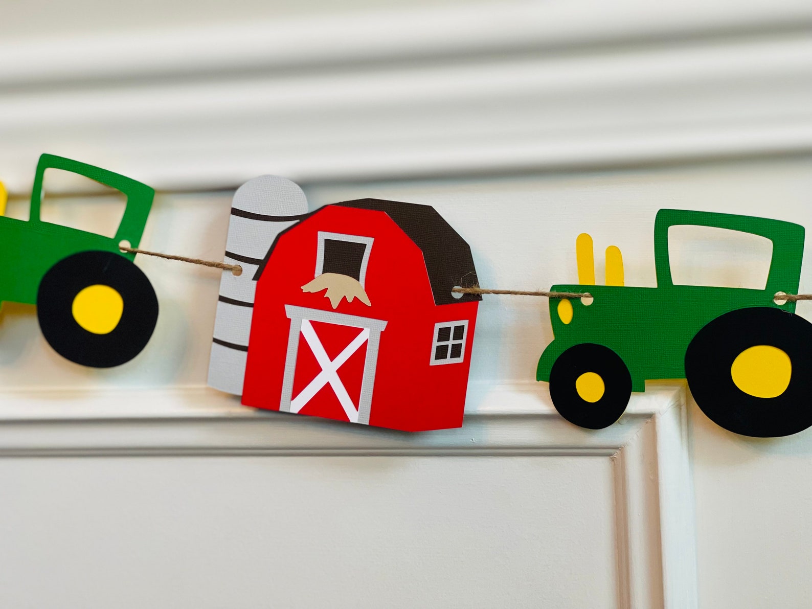 Barn and Tractor Banner, Barnyard Party Banner, Tractor Banner, Barn ...