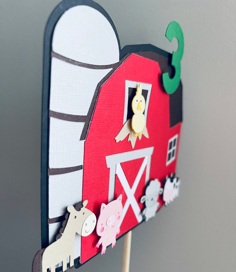 Farm Cake Topper Farm Themed Birthday Barnyard Cake Topper - Etsy