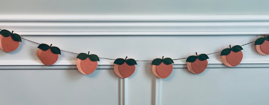Peach Banner, Peach Felt Garland, Sweet as a Peach Decor, One Sweet ...