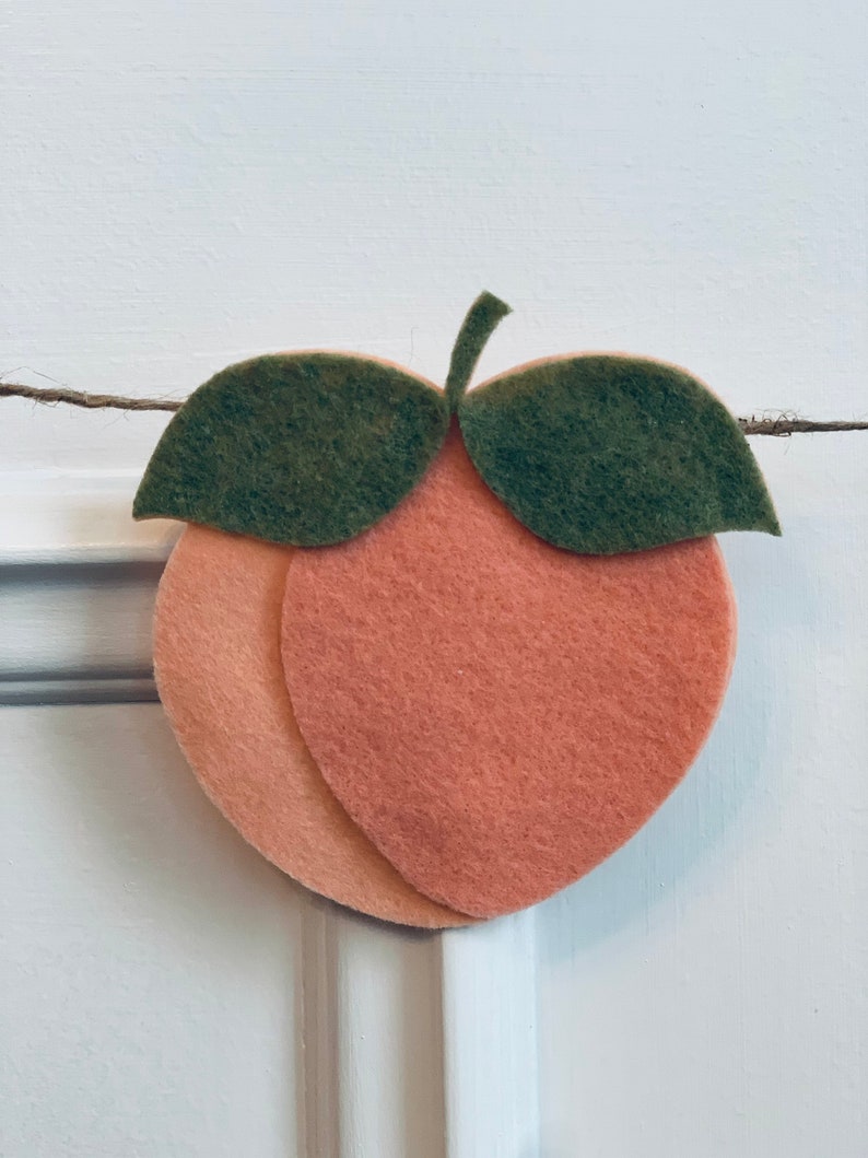 Peach Banner, Peach Felt Garland, Sweet as a Peach Decor, One Sweet ...