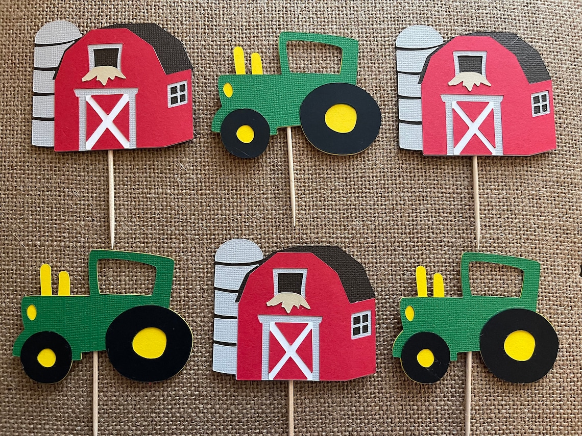 Farm Cake Topper Farm Themed Birthday Barnyard Cake Topper - Etsy