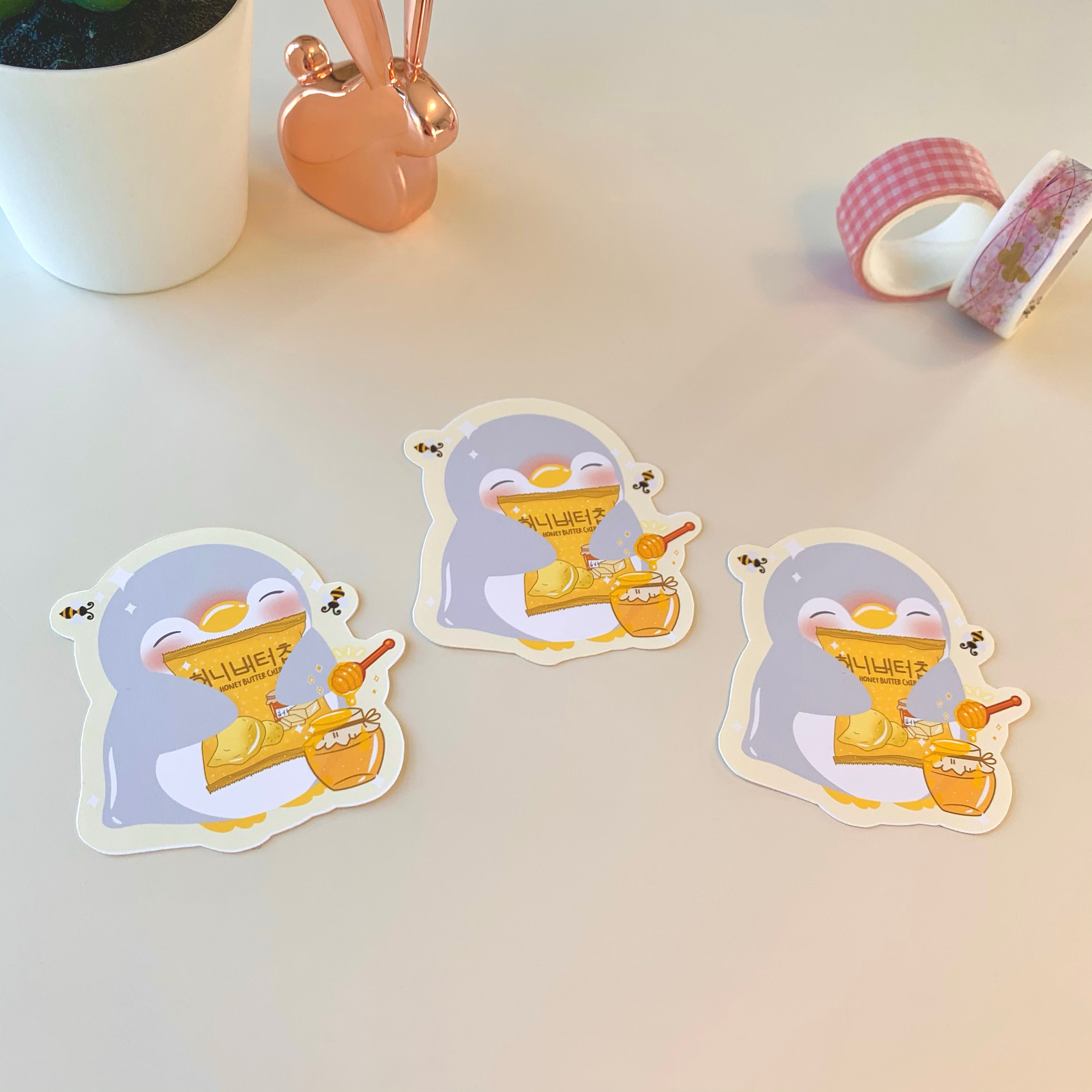 Penguin Honey Chips Sticker korean snacks/honey | Etsy