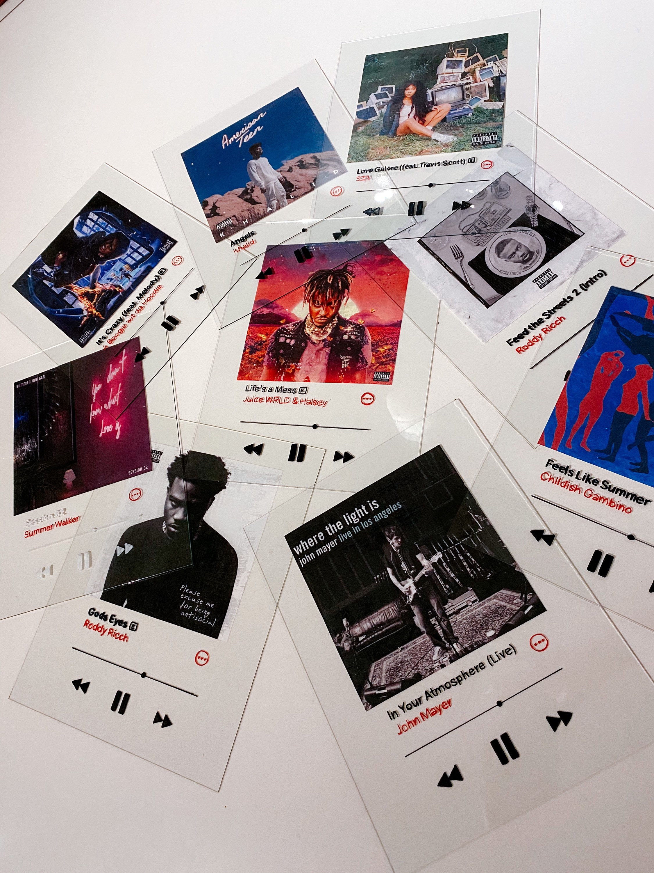 Custom Glass Albumsong Cover Etsy