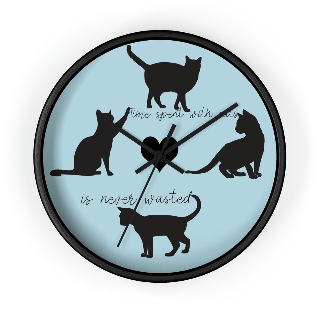Customizable Time Spent With Cats is Never Wasted Kitten Silhouette ...