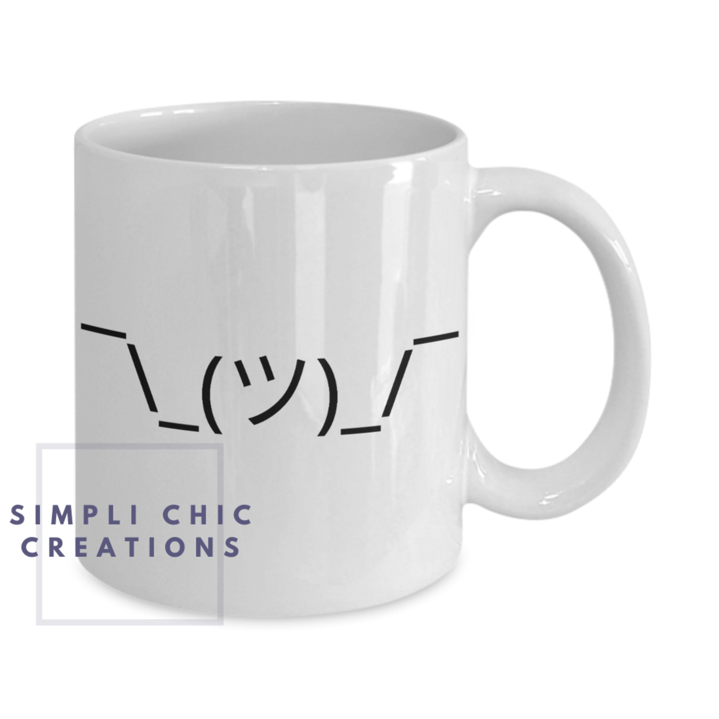 Simple Shrug Emoticon Face - Black and White Text Face Lenny Face ...