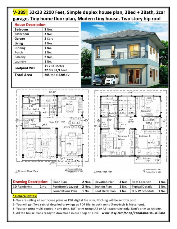 Simple Duplex House Plans