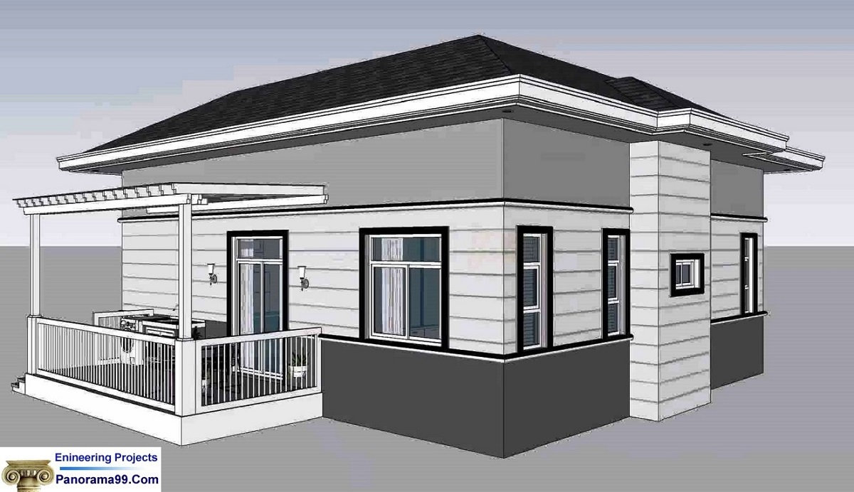 V-485 36x36 Modern Tiny House Plan 3 Bedroom With 2 - Etsy Canada