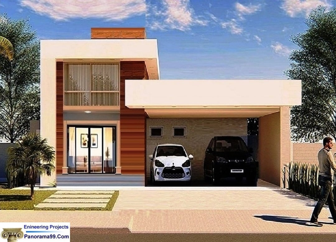 V-412 2 Bedroom, 2.5 bath, Modern Bungalow with Flat roof, Tiny Home ...