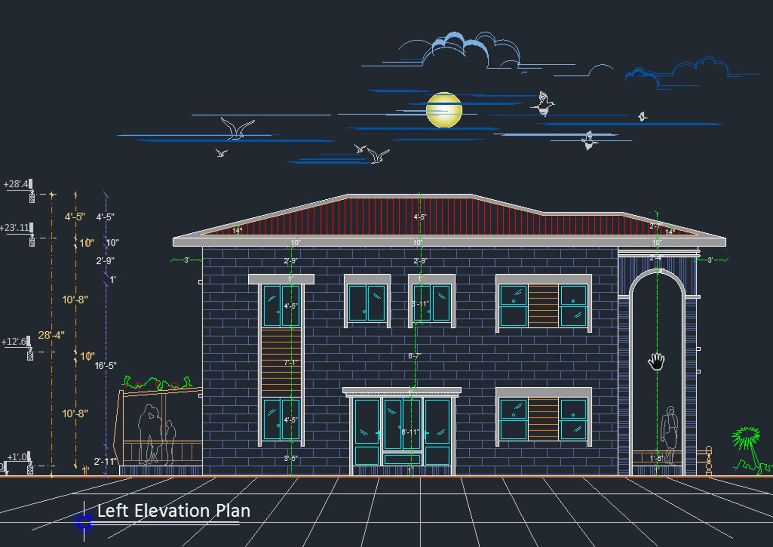 V-734 Diana 5 Bedroom House Plans 3 Bath Modern Duplex House Plans, Two ...