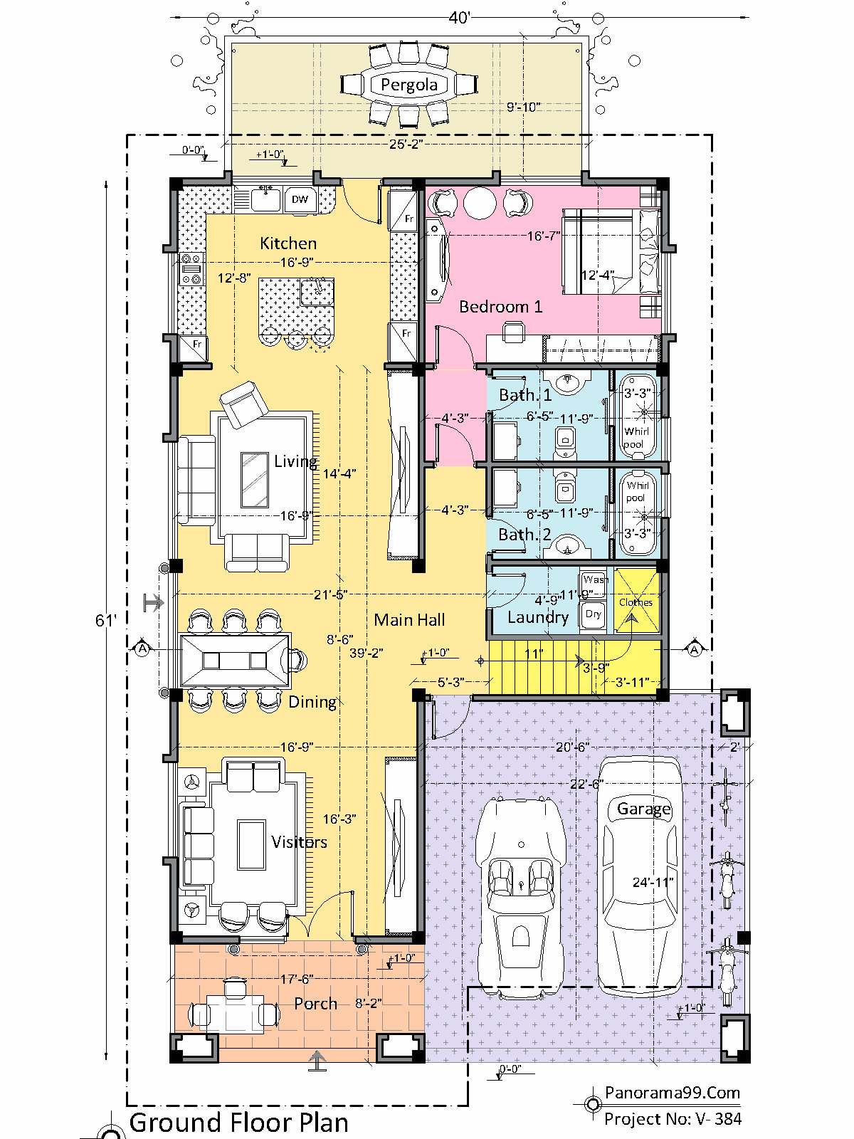 V-384| Modern 5 Bedroom House Floor Plans| Blueprint Two Level Home ...