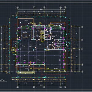 V-439 Blueprint Two Story House Plan, European Modern Design, Luxury ...