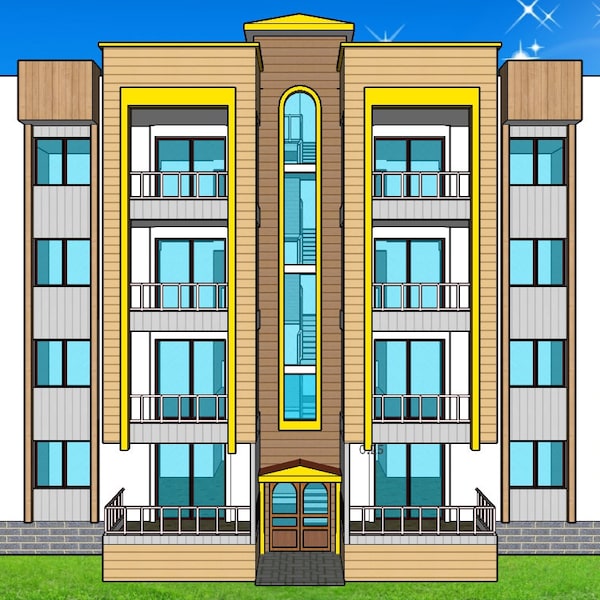 Apartment Building Plans - Etsy