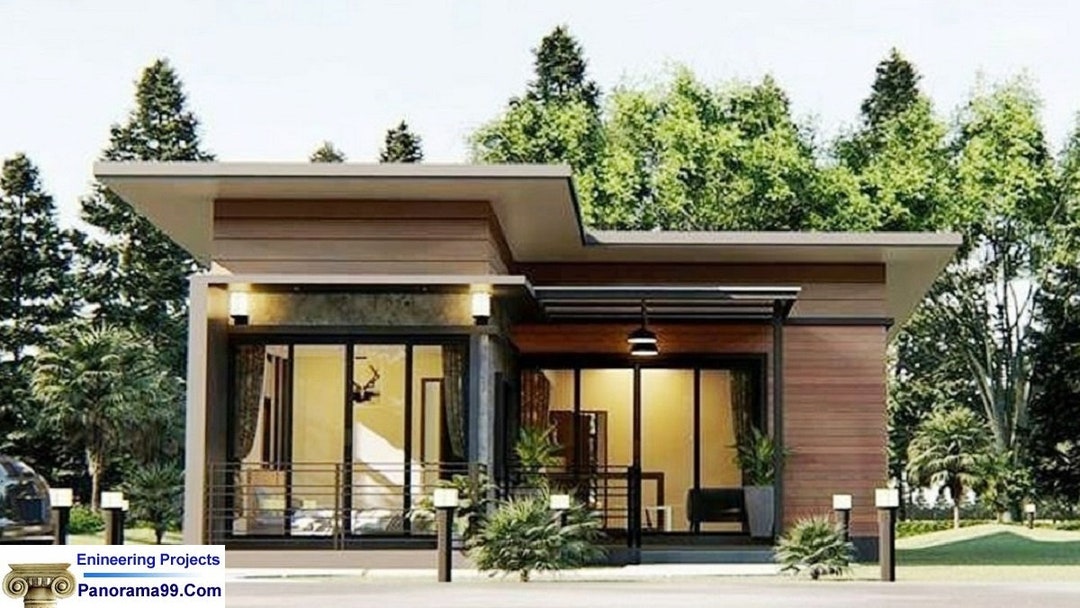 V-473| Modern Tiny House Plans: 3 Bed, 3 Bath Bungalow Cabin House Plan ...