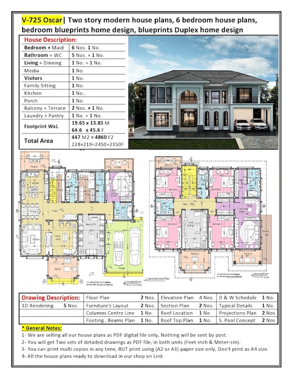 Modern Mansion Blueprints