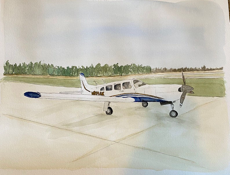 Custom Plane Vehicle/plane Watercolor Paintings - Etsy