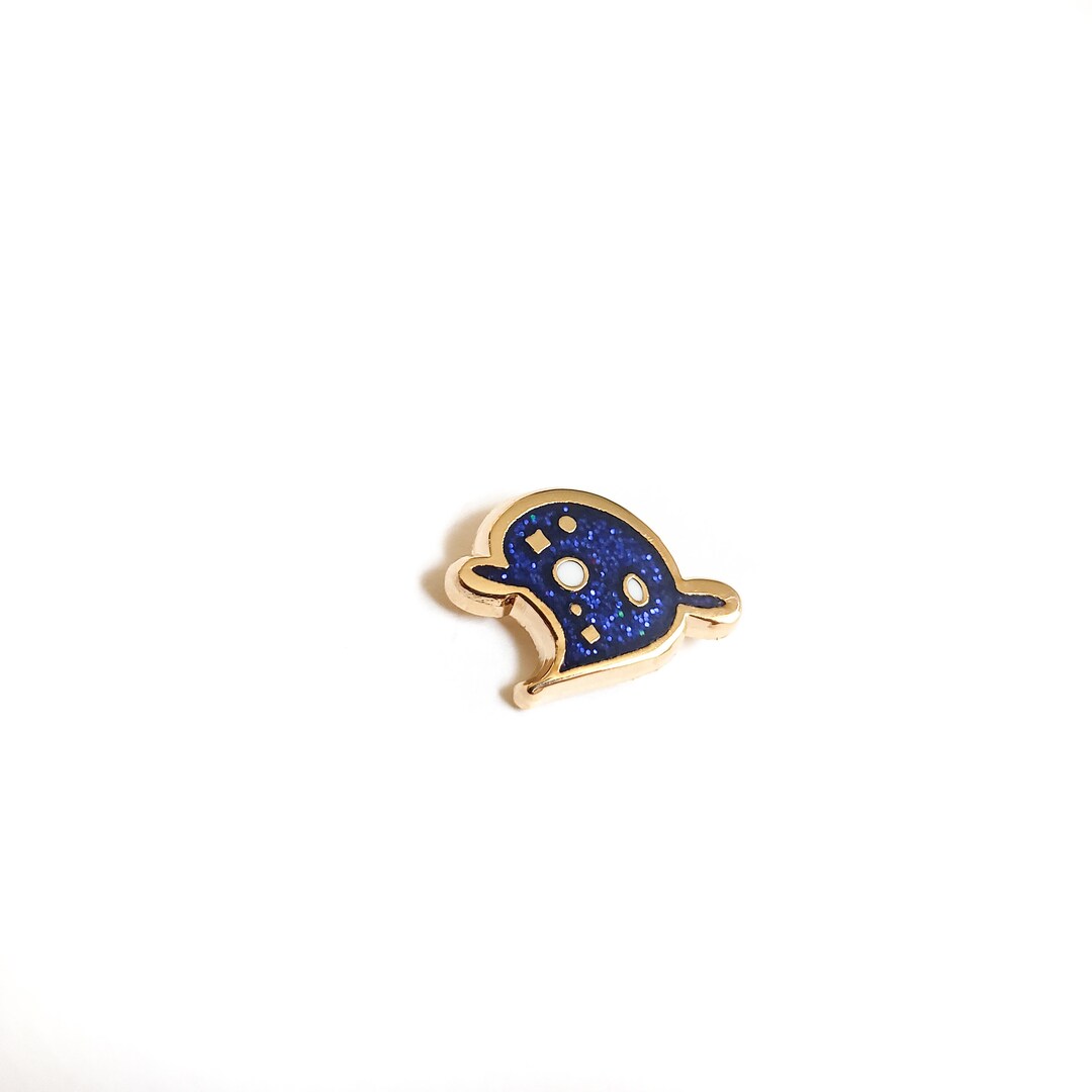 Ghost Blue Glitter Hard Mini Enamel Pin 0.5", Halloween Pin, Witchy Pin ...