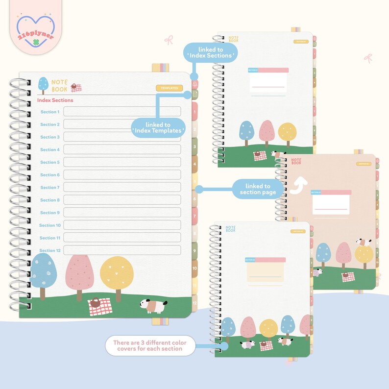 Digital Notebook | Digital Notes Template for Note-taking | Notebook ...