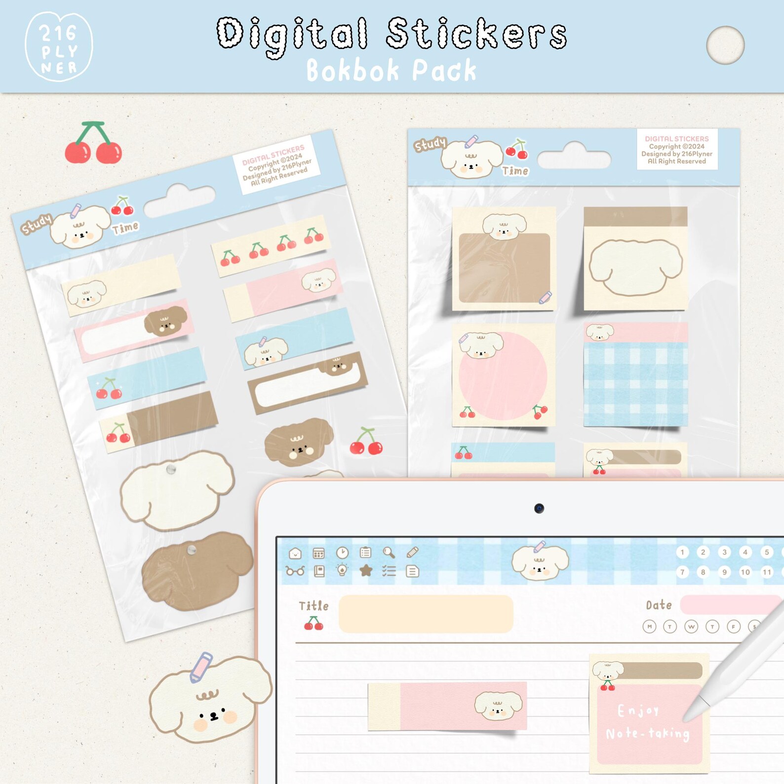 Cute Digital Stickers | Sticker Pack | Planner Essentials | Digital ...