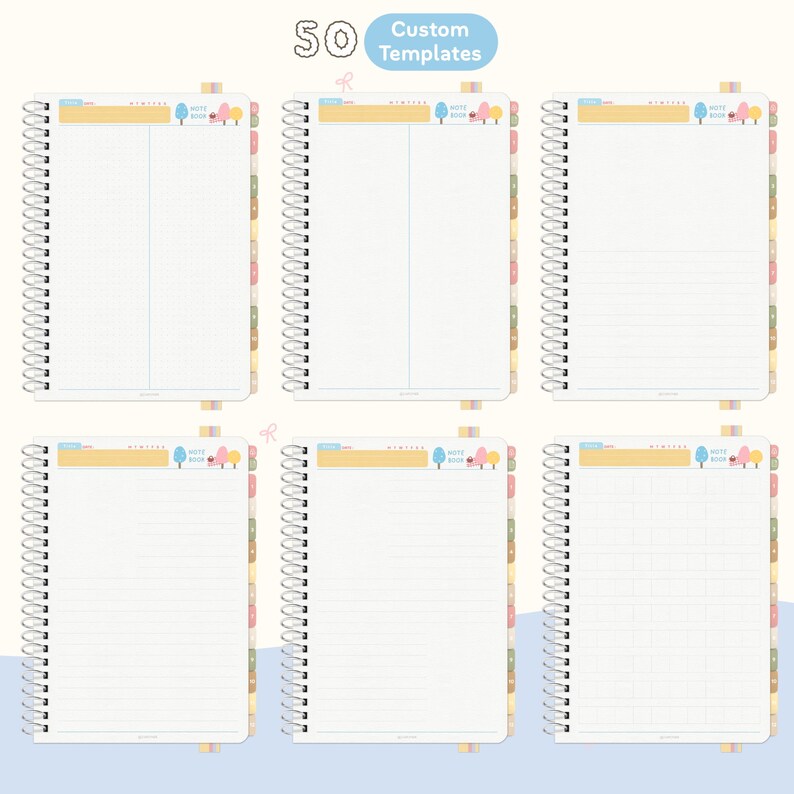 Digital Notebook | Digital Notes Template for Note-taking | Notebook ...
