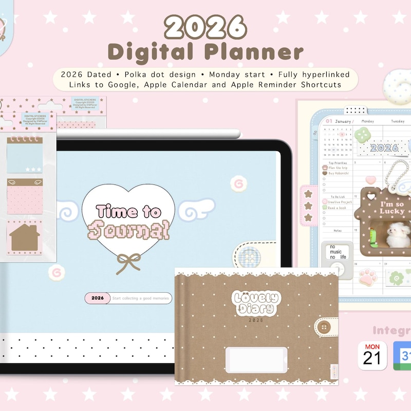 2026 Planner Polka Dot - Etsy