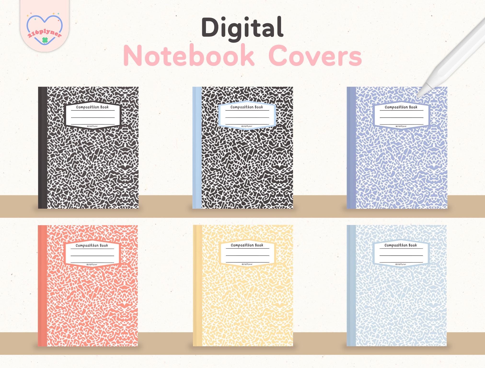 Digital Notebook Covers | Composition Book | Goodnotes & Notability ...