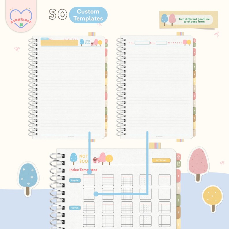 Digital Notebook | Digital Notes Template for Note-taking | Notebook ...